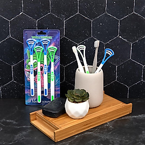 Troll Tongue-Tongue Scrapers-Dual Action Tongue Scraper to Reduce Bad Breath-Medical Grade Tongue Sweepers for Kids, Reusable Tongue Cleaners Set with Varying Colors - 4 Pack