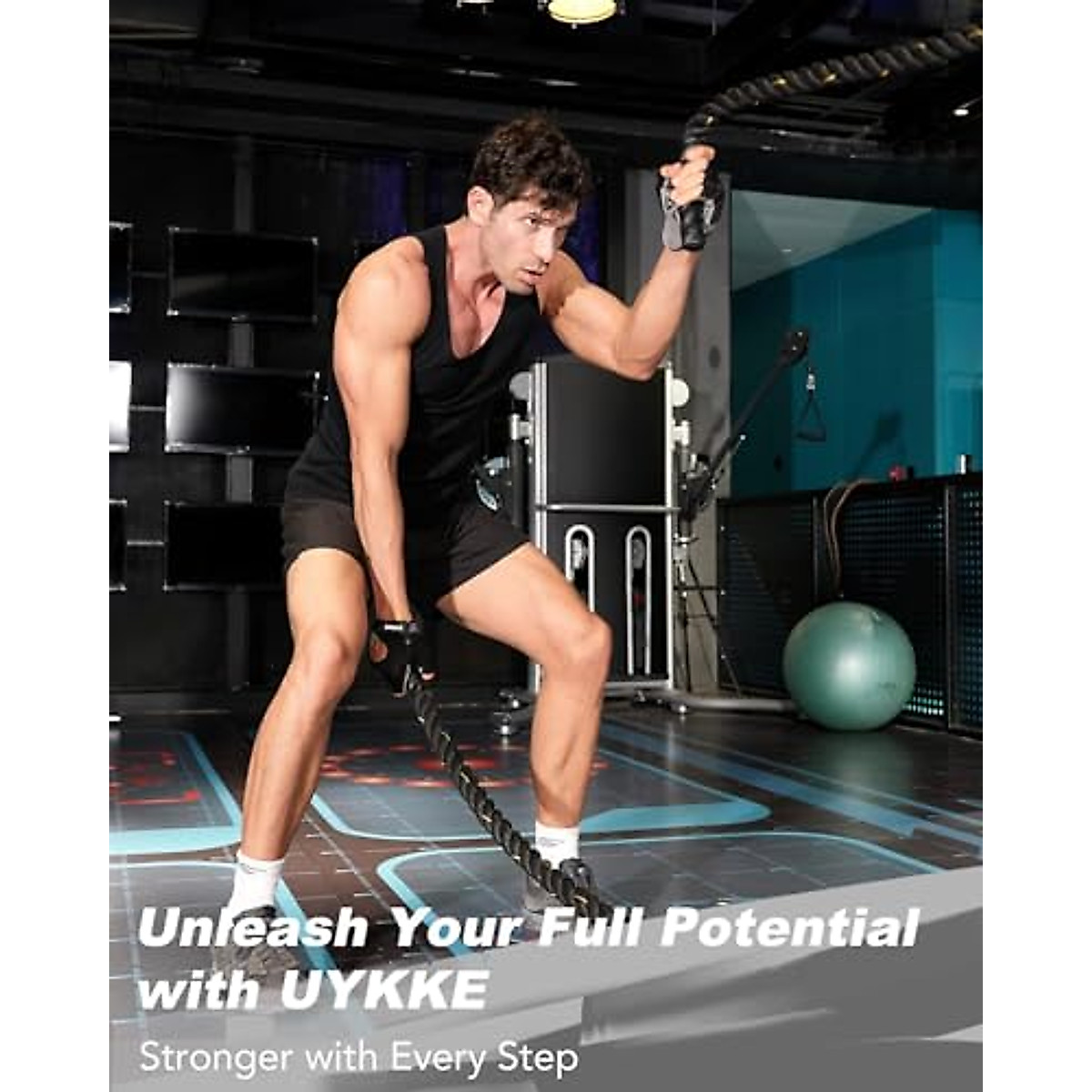 UYKKE 10mil Nitrile Gloves Thick,Industrial Disposable Gloves with Diamond Textured,Heavy Duty Mechanic Gloves,Latex Free (100, Large)