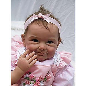 LOVEDOLL Reborn Baby Dolls Girls 22" Reborn Doll Silicone Vinyl Limbs Cloth Body Gift Sets