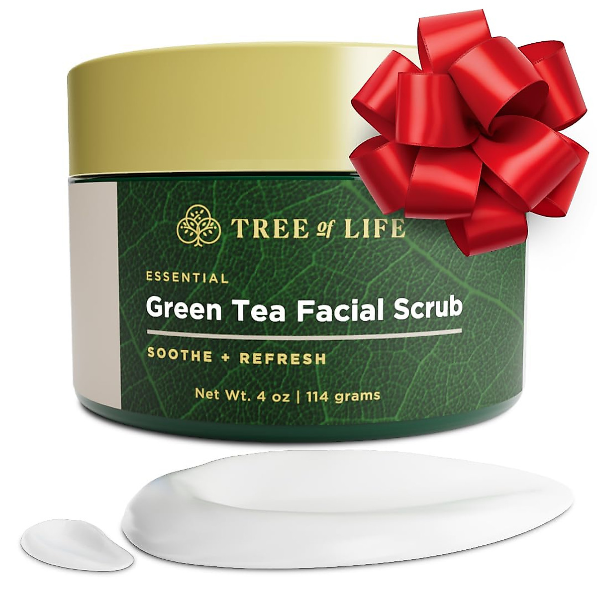 Tree of Life Beauty Exfoliating Facial Scrub with Antioxidants | Face Scrub with Green/White Tea Extract, 4 Oz