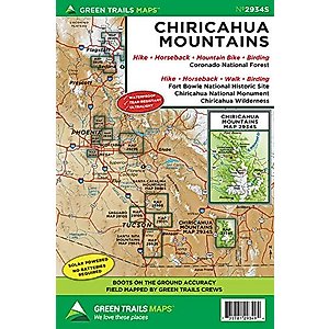 Chiricahua Mountains, AZ No. 2934S (Green Trails Maps)