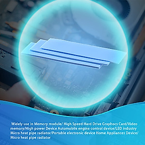 Outus 30 Pieces 2.6 x 0.8 Inch Silicone Thermal Pad Reusable Thermal Conductive Silicone Pad Each Thick for Gpu Heatsink CPU Chip Heat Conduction or LED Heat Conduction (Light Blue)