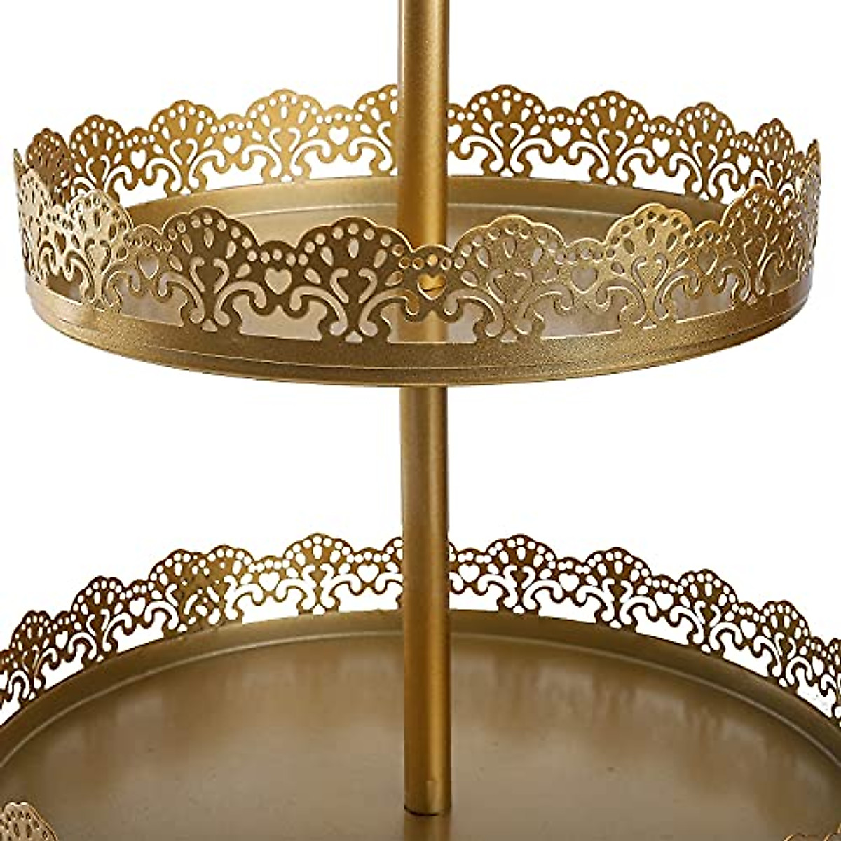 TOPZEA Set of 4 Cake Stands, Metal Cupcake Holder Tiered Dessert Serving Tower Decor Serving Platter Candy Fruit Display Plates for Baby Shower, Wedding, Birthday, Celebration, Christmas, Party, Gold
