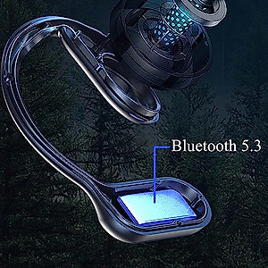 WFOELVR Open Ear Headphones Wireless Earbuds Bluetooth Earbuds Wireless Headphones Bluetooth Headphones Wireless Earphones Bluetooth Earphones (B66-Black)