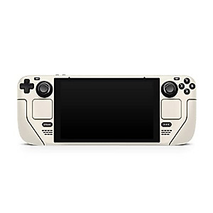 TACKY DESIGN Classic Solid Color Skin Compatible with Steam Deck Skin, Pastel Color Blocking Steam Deck Accessories Vinyl 3m Decal Cute Full wrap Steam Deck Cover (Cream)