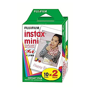 Fujifilm Instax Mini 9 Instant Camera (Cobalt Blue) with 2 x Instant Twin Film Pack (40 Exposures)