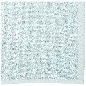 Amazon Basics Fast Drying, Extra Absorbent, Terry Cotton Washcloths - Pack of 24, Ice Blue, 12 x 12-Inch
