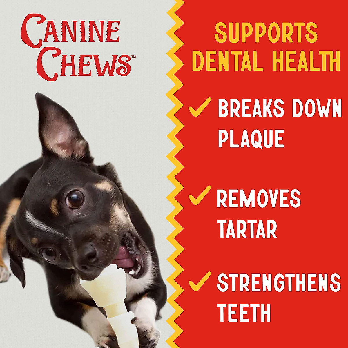 Canine Chews 2-3" Mini Knotted Rawhide Dog Bones for Small Dogs Natural Dog Treat Chew (8 Pack)