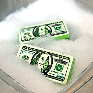 Genuine Fred, Dirty Money, Kitchen Sponges, Set of 2, Green (5286467)