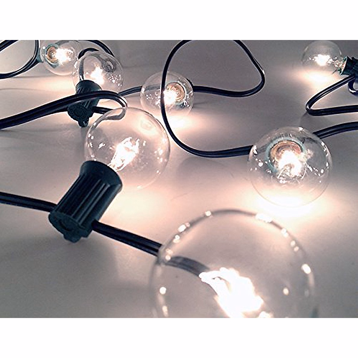 GOOTHY Clear Globe G40 Screw Base Light Bulbs Replacement 1.5-Inch, E12 Base, 25 Pack