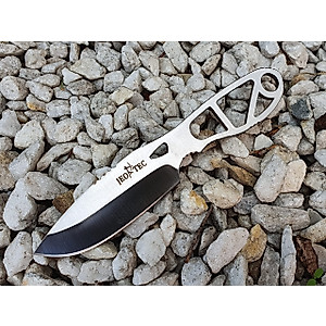 JEO-TEC Nº12 Bushcraft Outdoor Belt and Neck Knife, Overall Length: 6.57", Stainless Steel MV-58, Kydex Sheath, Handmade in Spain