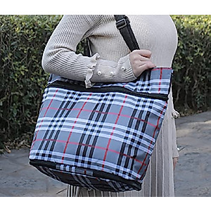 Upgrade Shopping Bag with Wheels Portable Trolley Bags Grocery Cart Hand Pulling Utility with Hand Straps Folding Shopping Cart- Larger Size & Waterproof & Strong(B0BR7RVT8D)