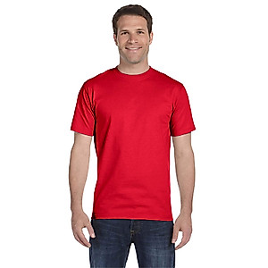 Hanes Mens 5.2 oz. ComfortSoft Cotton T-Shirt (5280) Athletic red l