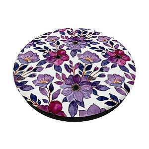 Beautiful Purple Flower Watercolor For Women PopSockets Grip and Stand for Phones and Tablets
