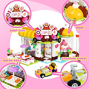 Friends House Toy Building Set, 1422 Pcs Friendship House and Cafe Building Blocks Sets with Car & Storage Box, Creative Roleplay Building Toys for Kids Boys Girls Age 6-12 Years Birthday Gift
