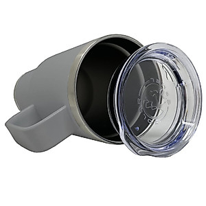 20oz Vacuum Insulated Travel Mug with Handle, Bible Verse John 14-6, Personalized Engraving Included (Gray)