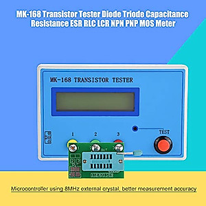 Mk-168 Transistor Tester-ESR Meter MK-168 Transistor Tester Diode Triode Capacitance Proof ESR RLC LCR NPN PNP MOS Meter