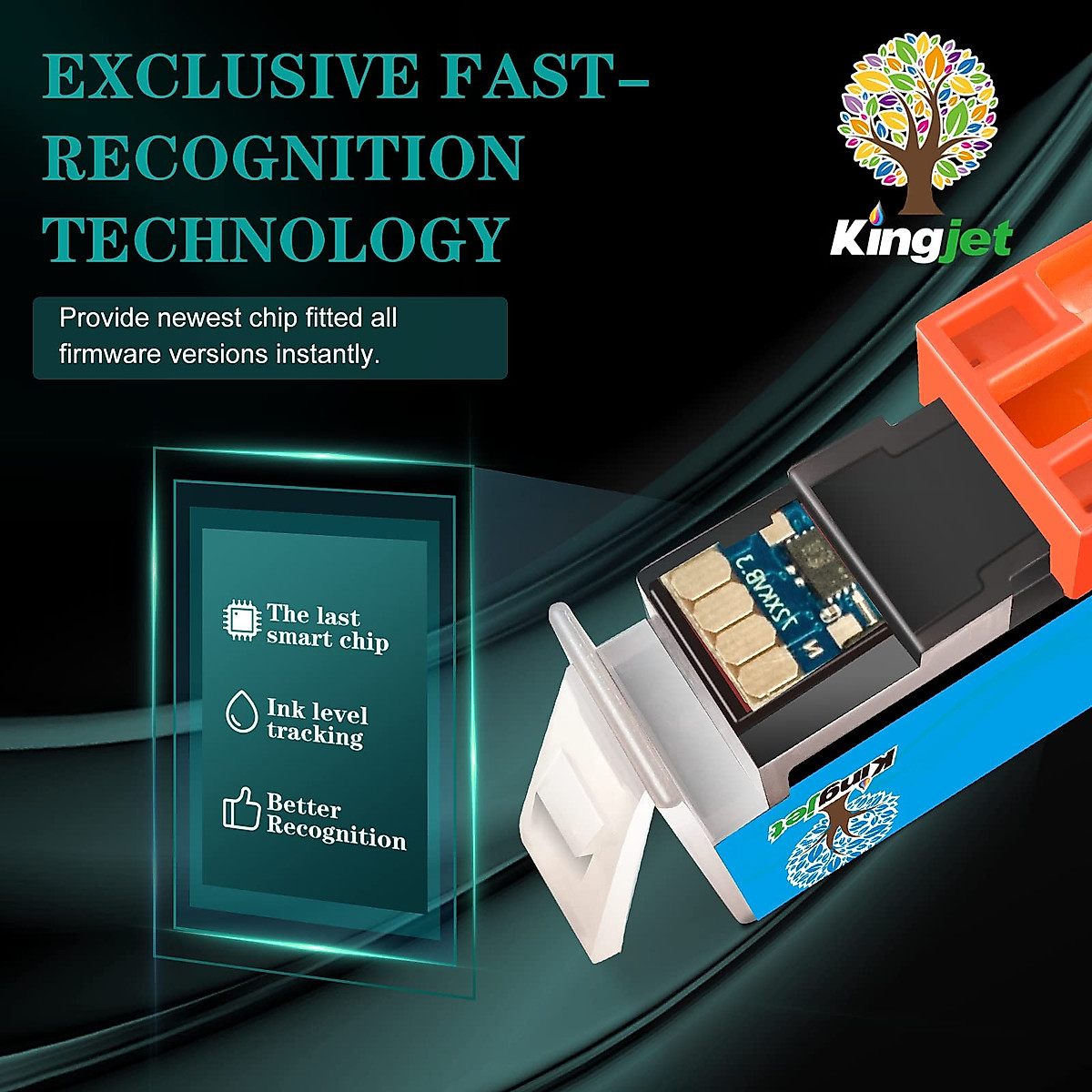 Kingjet 902XL Ink Cartridges for HP Printers Replacement for HP 902XL 902 902 XL Combo Pack for HP Officejet Pro 6978 6968 6970 6958 6962 6975 6960 6954 Printer, 4 Pack for HP 902 Ink Cartridges