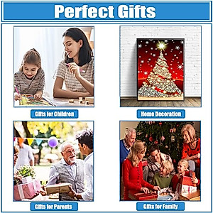 Christmas Tree Diamond Painting Kits for Adults - 5D Diamond Art Kits for Adults Kids Beginner,DIY Round Full Drill Paintings with Diamonds Gem Art for Adults Home Wall Decor Gifts 11.7x15.8inch