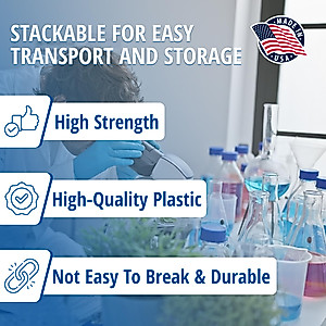 Plastic Beaker 600ml / 20.28 oz Set of 25 by Maryland Plastics – Clear Graduated Disposable Beakers with Pour Spout – Ideal for Resin Mixing, Science Labs, and Home Use