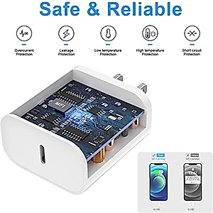 iPhone Fast Charger, 3 Pack [Apple MFi Certified] PD 20W USB C Wall Charger Block Plug with 10FT Long Type C to Lightning Fast Charging Data Sync Cable Compatible for iPhone 14 13 12 11 XS XR X 8 iPad