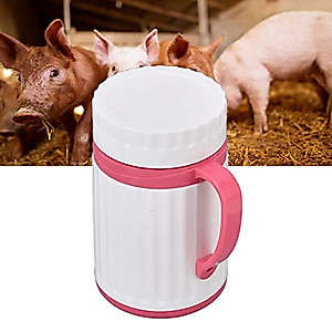 Pig Semen Collection Cup, Stainless Steel Pig Semen Thermos Cup Artificial Insemination Equipment for Livestock
