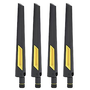 PUSOKEI 4Pcs SMA Netowrk Card Antenna, 2.4G/5G Dual?Band 10dB SMA Network Card Antenna Router Antenna for RT?AX88U AX6000