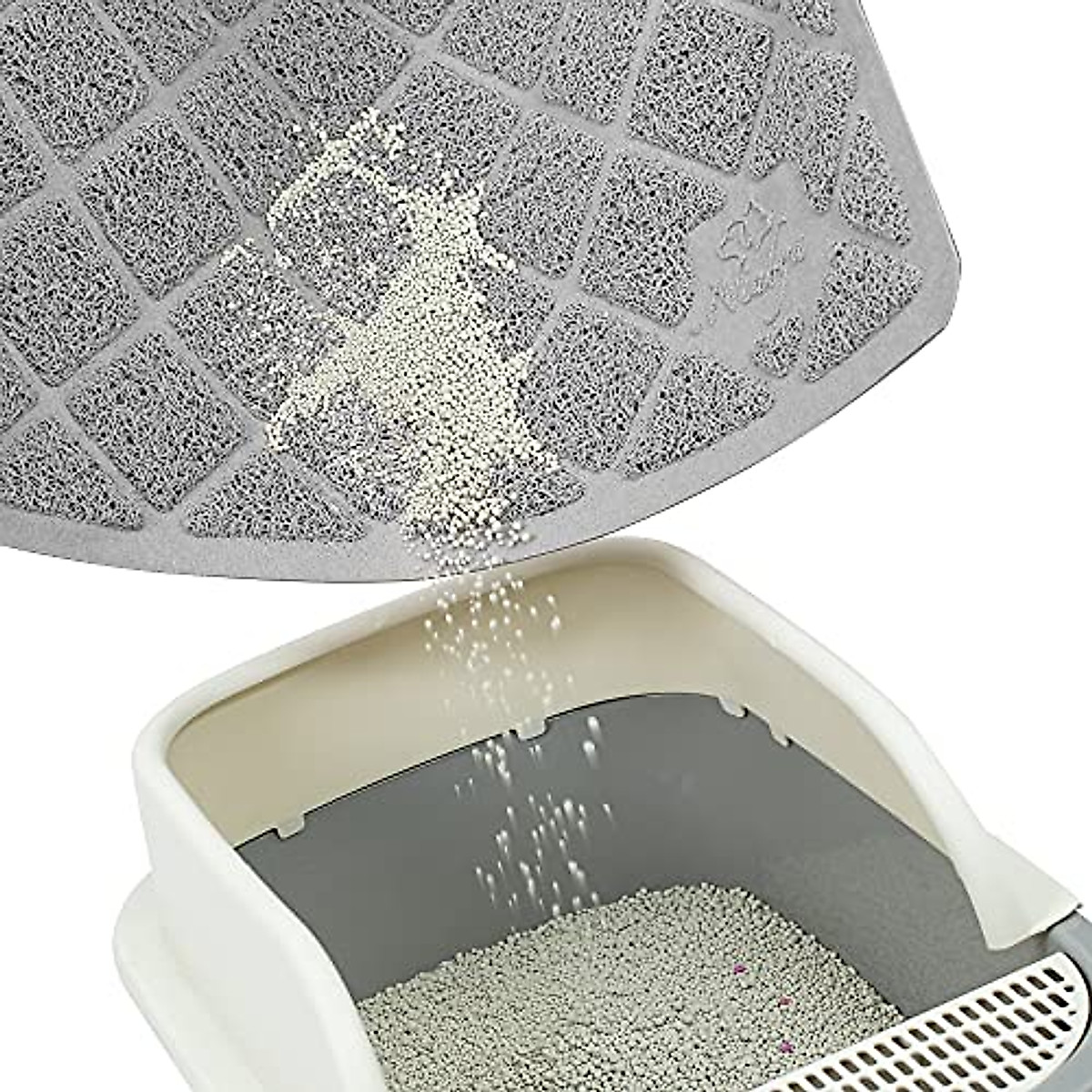 Niubya Premium Cat Litter Mat, Litter Box Mat with Non-slip and Waterproof Backing, Litter Trapping Mat Soft on Kitty Paws and Easy to Clean, Cat Mat Traps Litter from Box