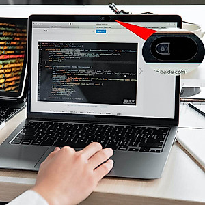 QYHOO Webcam Cover Slide 8 Pcs, 0.025 inch Ultra Thin Phone Computer Camera Privacy Protector Compatible for iPad, iPhone, Smartphone, Tablet, Laptop, PC, Computer, MacBook pro, iMac (8Pcs Black)