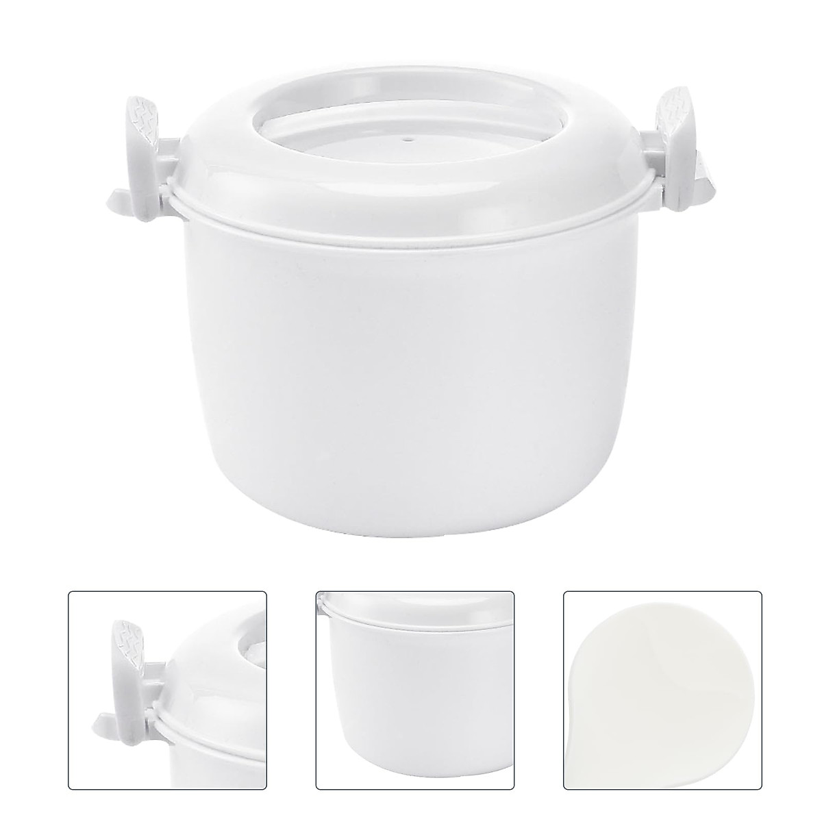 DOITOOL Microwave Rice Cooker - Mini Rice Cooker for Microwave Oven - Microwave Steamer Rice Cooker Small Rice Maker for Pasta, Chicken, Bacon, Vegetables