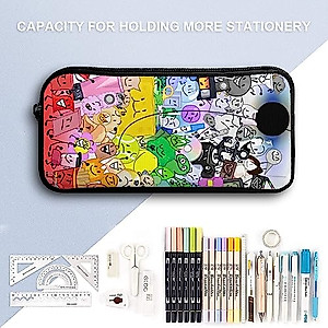 Hei Bai.JZQ Casual 3 in 1 Backpack Set Anime Bookbag With Lunch Box And Pencil Case