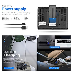 Neewer F100 7 Inch Camera Field Monitor HD Video Assist Slim IPS 1280x800 HDMI Input 1080p with 2600mAh Li-ion Battery/USB Charger，Carrying Case for DSLR Cameras, Stabilizer, Film Video Making Rig