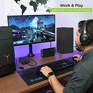 IOGEAR KVM 2-Port USB HDMI Cable KVM with Remote – 4096x2160 60Hz – Plug-n-Play - USB Hub and USB Peripheral Sharing - Attached HDMI and USB KVM Cables - Windows, Mac, and Linux - GCS92HU