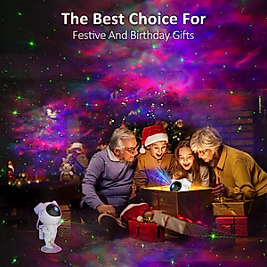 Astronaut Light Projector, Galaxy Projector for Bedroom, Star Projector with Moon Lamp, LED Nebula Night Light