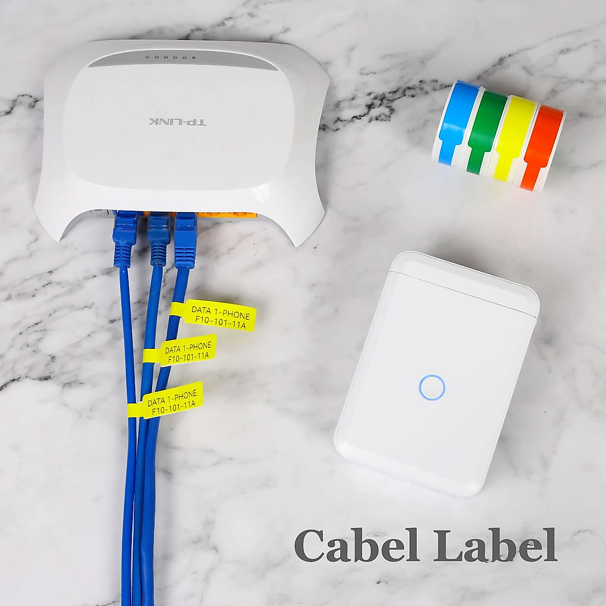 NIIMBOT Label Maker Machine with Tape D11 Portable Bluetooth Handheld Label Printer Included Multiple Templates Available for Phone Pad Easy to Use Home Office Organization USB Rechargeable-Green