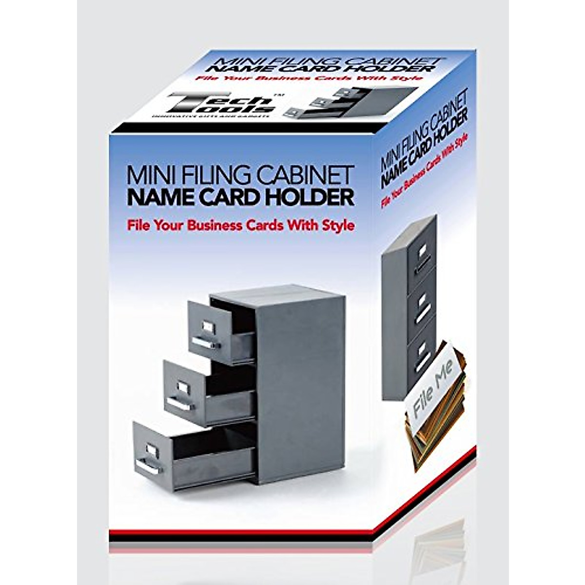 Mini File Cabinet Business Card Holder 3-Drawer