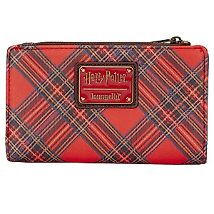 Loungefly Harry Potter Gryffindor Plaid Pattern Faux Leather Wallet