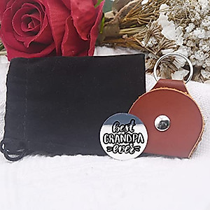 to My Grandpa Pocket Hug Token Gift, Long Distance Relationship Keepsake Stainless Steel Double Sided，Pocket Hug Token Gift for Grandpa from Grandchild - Best Grandpa Ever