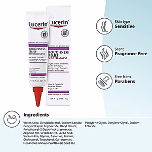 Eucerin Roughness Relief Spot Treatment, Body Moisturizer for Dry Skin, 2.5 Oz Tube