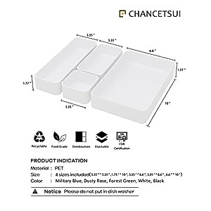 9 Pcs Stackable Drawer Organizer Trays Set, Multifunctional Stackable Storage Trays for Vanity, Bathroom, Kitchen, Desk Drawer Organizer Office. Plastic Drawer Organizers Available In 5 Colours, White