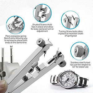 W&S Spring Bar Plier Tool - to Remove and Replace Watch Spring Bar Pins, Watch Straps and Watch Bands