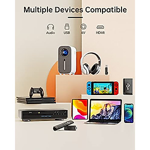 Mini Bluetooth Portable Movie Projector - HISION 1080P Projector 4K ...