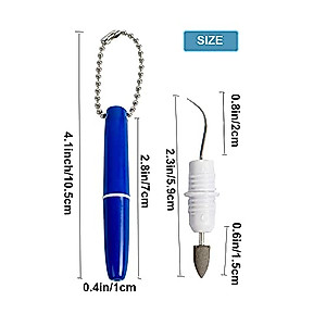 Portable dental picks, Teeth Stain Remover, Mini Travel Plaque and Tartar Remover with chain Mini Stain Eraser Dental Tooth cleaning tools, Interdental Pick,Tooth Kit for Travel & Home Use (2Pcs)