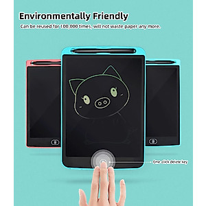 10 Inch Colorful LCD Writing Tablet, Toddler Doodle Board Electronic Drawing Writing Pad for Kids, Reusable and Portable Educational and Learning Toys Gifts for 3 4 5 6 7 Year Old Girls Boys (Blue)