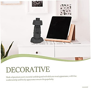 YARNOW Desktop Decor Car Decoration Norse Decor Desktop Moai Decoration Easter Island Stone Head People Collectible Figurines Cartoon Moai Figurines Moai Figurine for Home Landscape Moai
