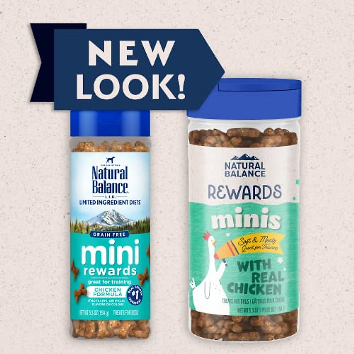 Natural Balance Limited Ingredient Mini-Rewards Chicken Grain-Free, Training Treats for Dogs | 5.3-oz. Canister