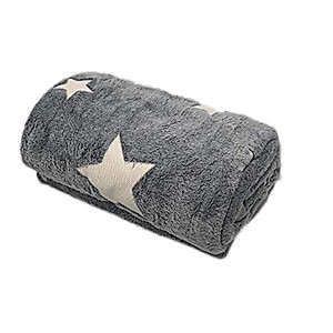 THE NIFTY NOOK | Glow in The Dark Throw Blanket | Glowing Starry Print | Luxuriously Soft 100% Polyester Fleece | Novelty Gift for Adults and Children | 54 Inches x 61 Inches | Grey