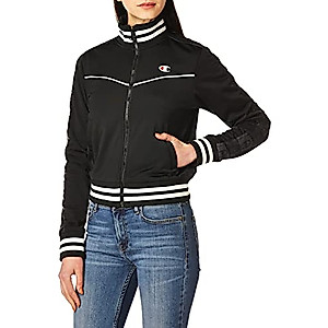 Champion Women's Tricot Track Jacket, Black, Small