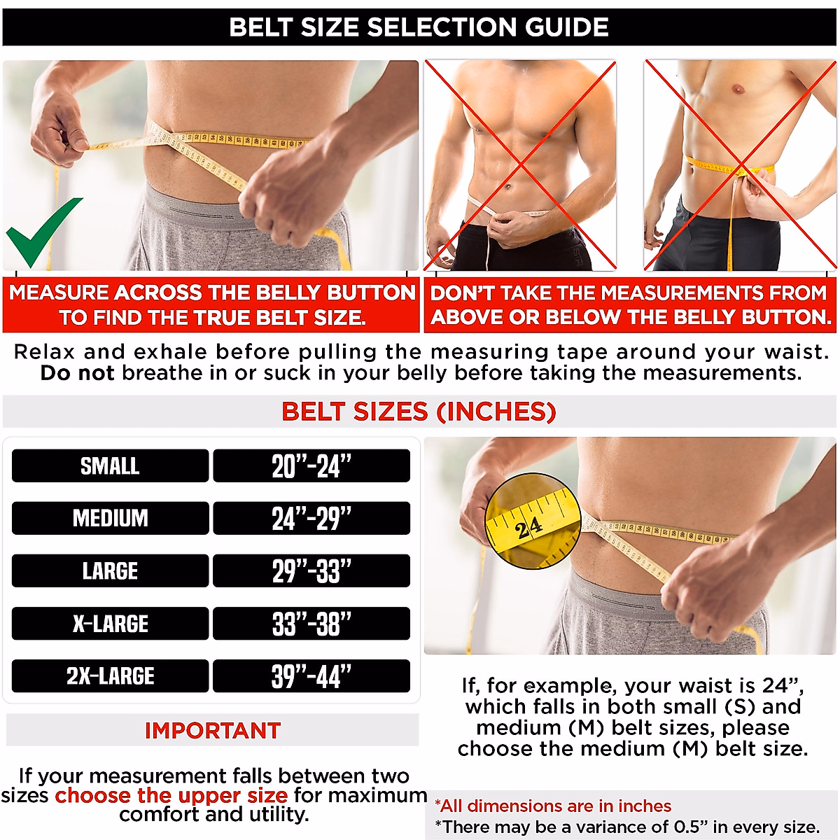 RDX Weight Lifting Belt Gym Exercise Workout, 6 inch Leather Padded Lumbar Back Support Men Women, 10 Adjustable Holes, Powerlifting Bodybuilding Deadlift, Squat Fitness Strength Training Equipment