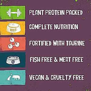 Benevo Vegan cat Food for Adult Cats 2kg. Holistic, Meat-Free, Complete, Non-gm Dry Food Kibble for Your cat. Award Winning Vegan pet Food Made in The UK.